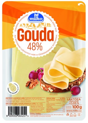 Milko Gouda 48% plátky | Košík.cz