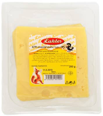 Laktos Sýr Ementálského typu (45%) plátky | Košík.cz