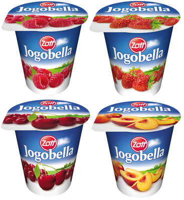Zott Jogobella Classic Mix příchutí (Malina, Višeň, Lesní jahoda ...