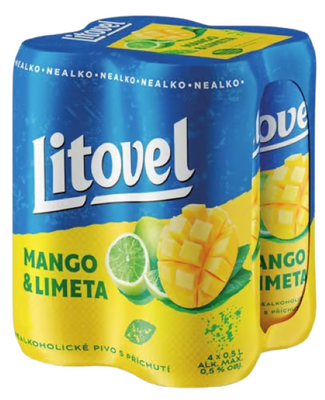 Litovel Mango a limeta 4 x 0,5l | Košík.cz