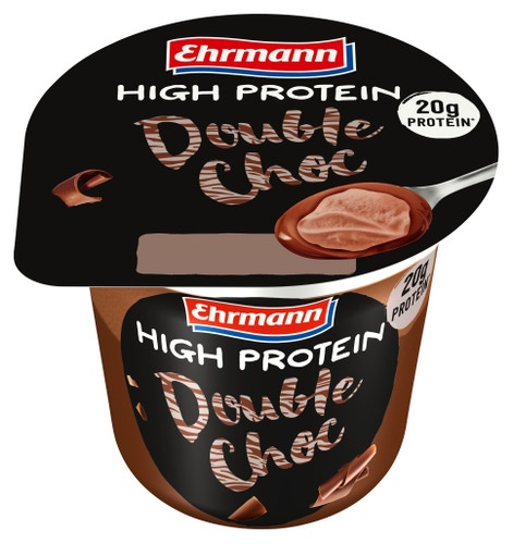Ehrmann High Protein Pudding & Topping Double Choc | Košík.cz